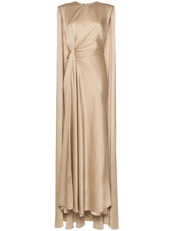 GEMY MAALOUF Draped Cape Long Dress