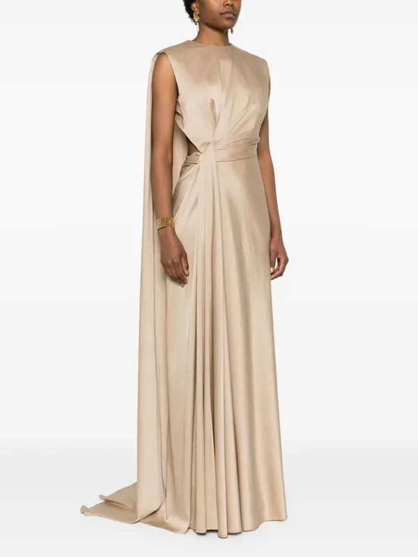 GEMY MAALOUF Draped Cape Long Dress