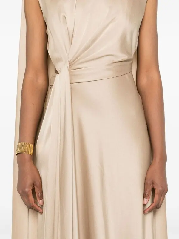 GEMY MAALOUF Draped Cape Long Dress