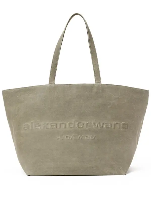 Alexander Wang Embossed Logo Tote Bag - Neutrals