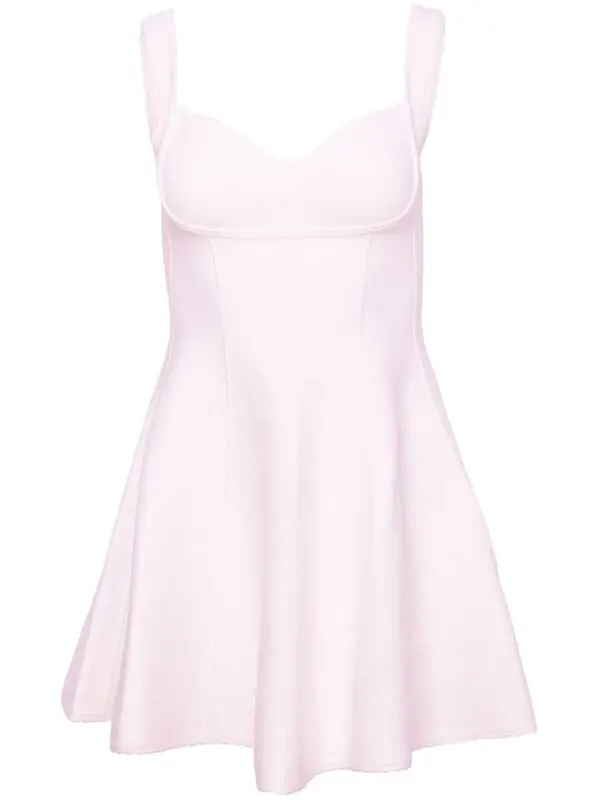 FLEUR DU MAL Brigette Flared Mini Dress - White