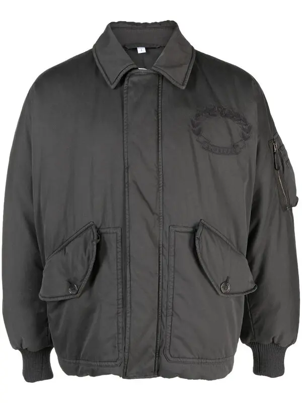 Burberry Embroidered-logo Bomber Jacket