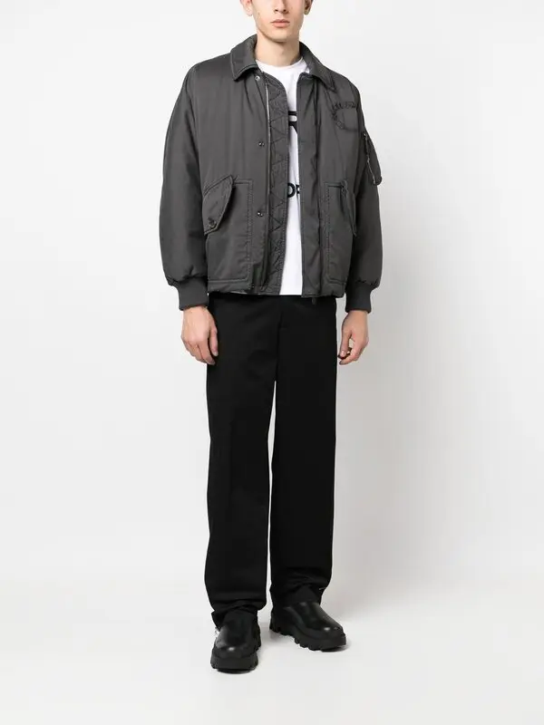 Burberry Embroidered-logo Bomber Jacket