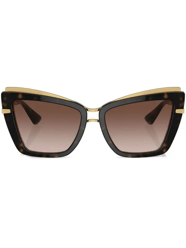 Dolce & Gabbana Double-layer Cat-eye Sunglasses - Gold