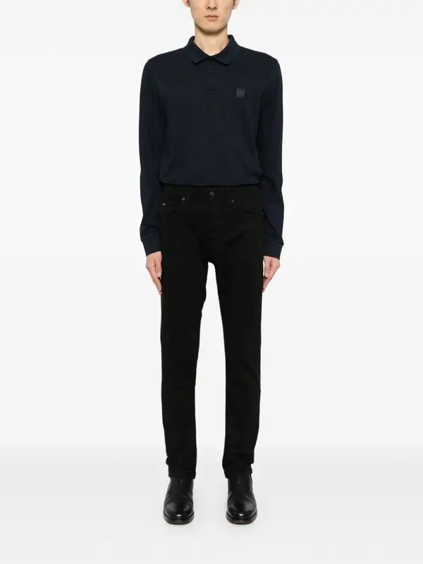 BOSS Logo-patch Cotton-blend Polo Shirt