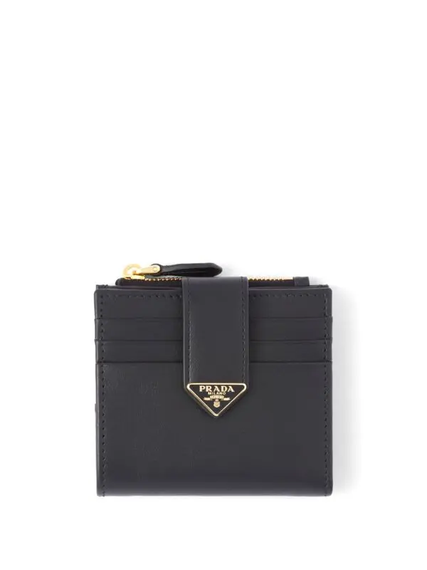 Prada Small Logo-plaque Leather Wallet