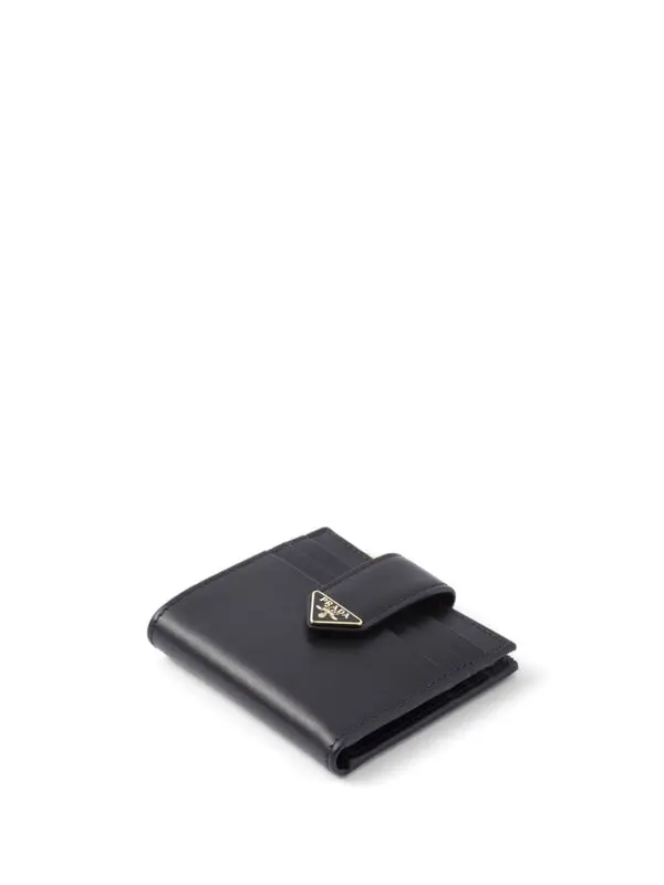 Prada Small Logo-plaque Leather Wallet