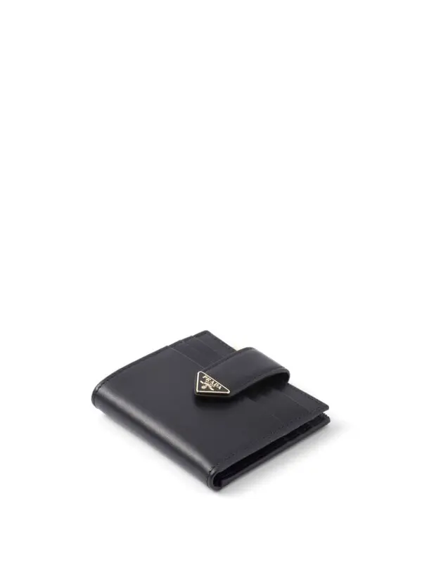 Prada Small Logo-plaque Leather Wallet