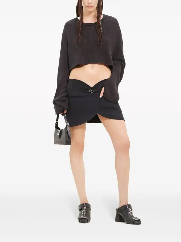 COURREGES Logo-embroidered Cropped Jumper