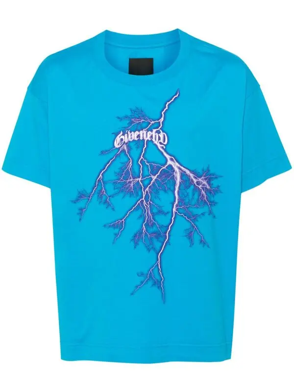 Givenchy Logo-print Cotton T-shirt - Blue