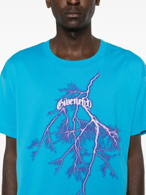 Givenchy Logo-print Cotton T-shirt - Blue