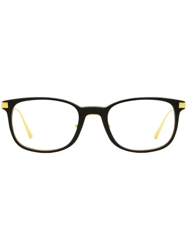 Omega Rectangle-frame Eyeglasses - Black