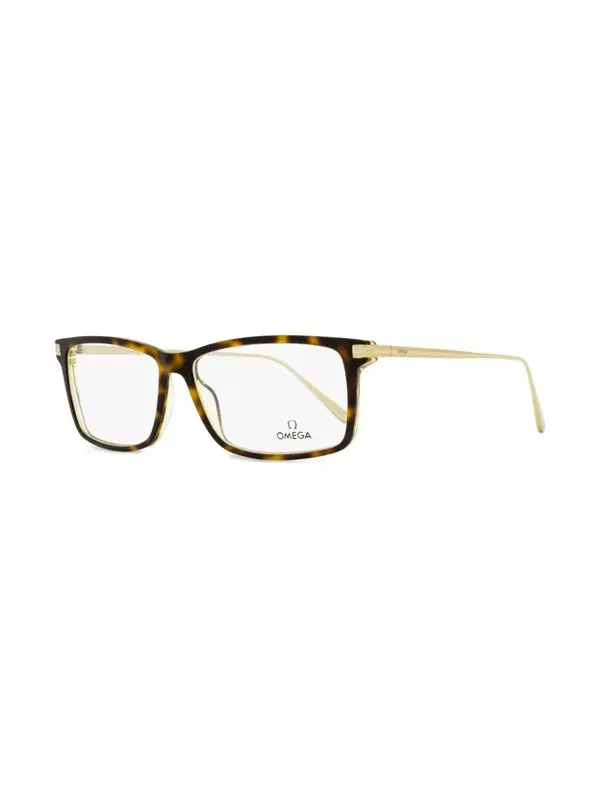 Omega Rectangle-frame Eyeglasses - Brown
