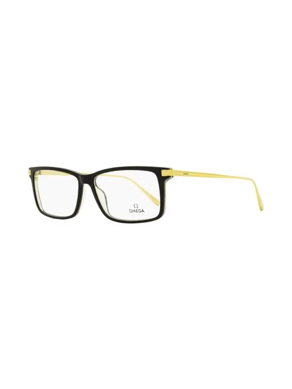 Omega Rectangle-frame Eyeglasses - Black