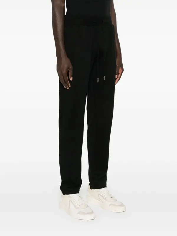 Kiton Cotton Tapered Track Pants - Black