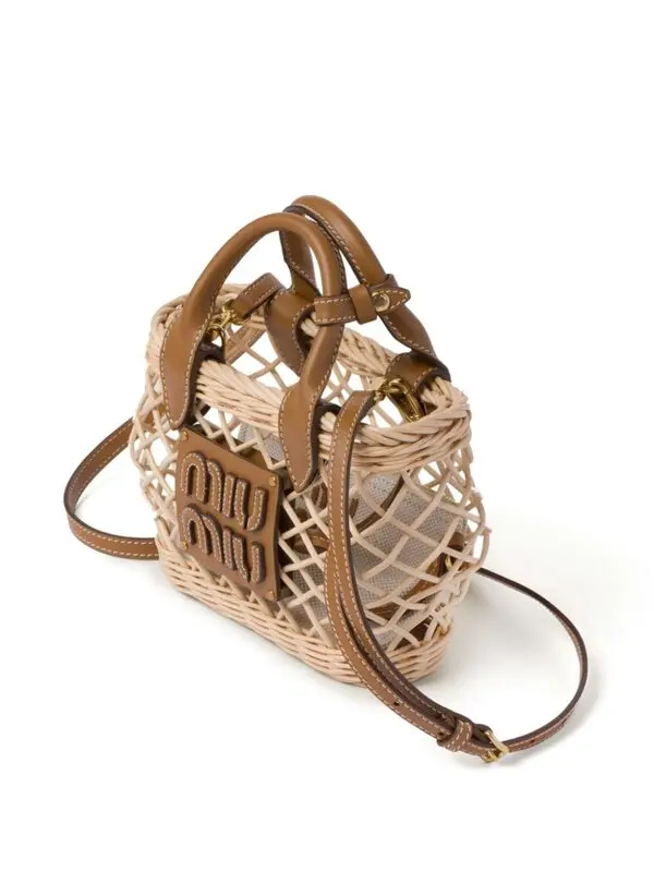 Miu Miu Woven Basket Tote