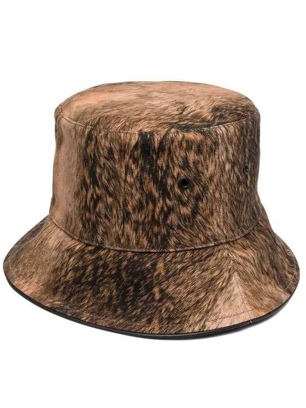Burberry Fur Print Bucket Hat - Neutrals