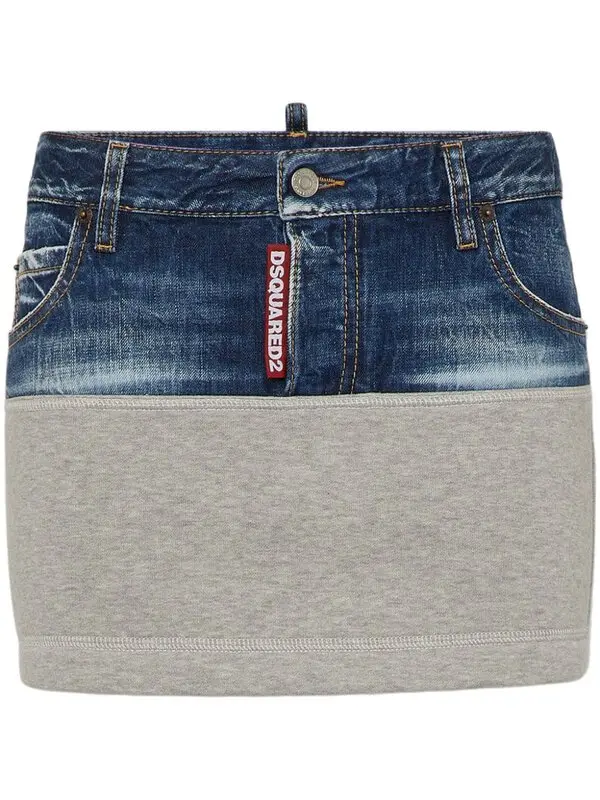 Dsquared2 Contrasting-fabric Mini Skirt