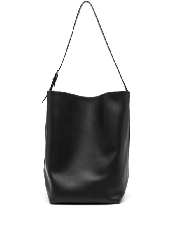 THE ROW Debossed-logo Shoulder Bag - Black