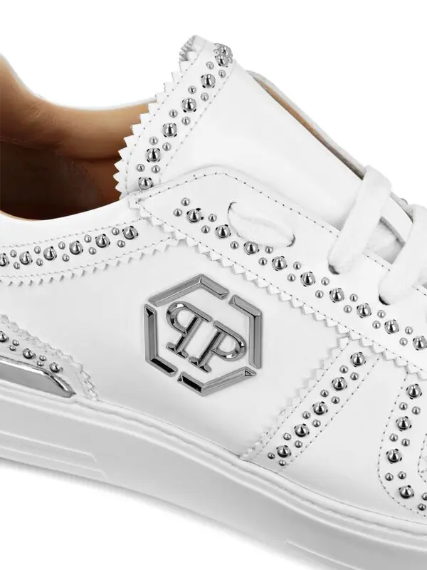 Philipp Plein Lo-top Leather Sneakers - White
