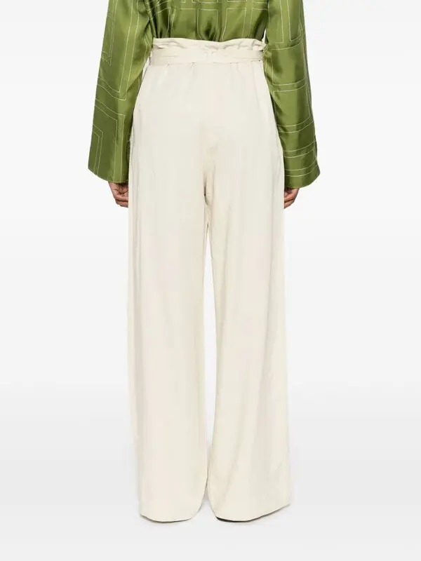 TOTEME Belted-waist Flared Trousers