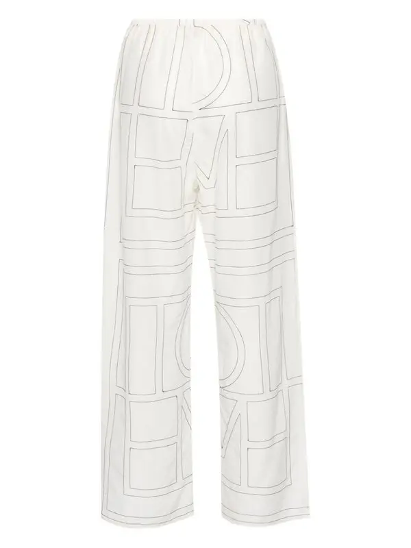 TOTEME Embroidered-monogram Trousers