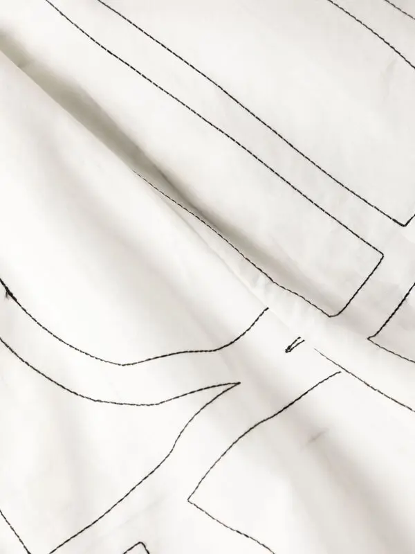 TOTEME Monogrammed Cotton Pyjama Shorts - White