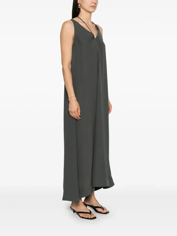 zara black green dress Slouch Waist Wool Dress | TOTÉME main image 1