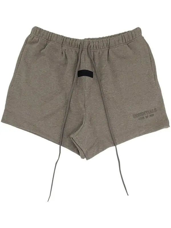 Fear Of God Logo-appliqué Track Shorts - Grey