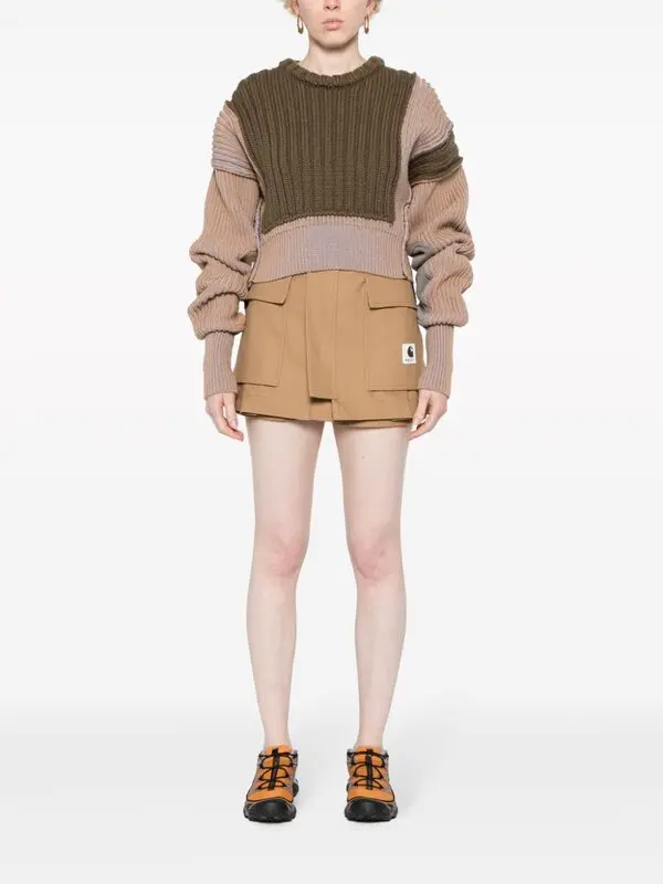 Sacai X Carhartt Wip Duck Shorts In Brown - 69% Off | Editorialist