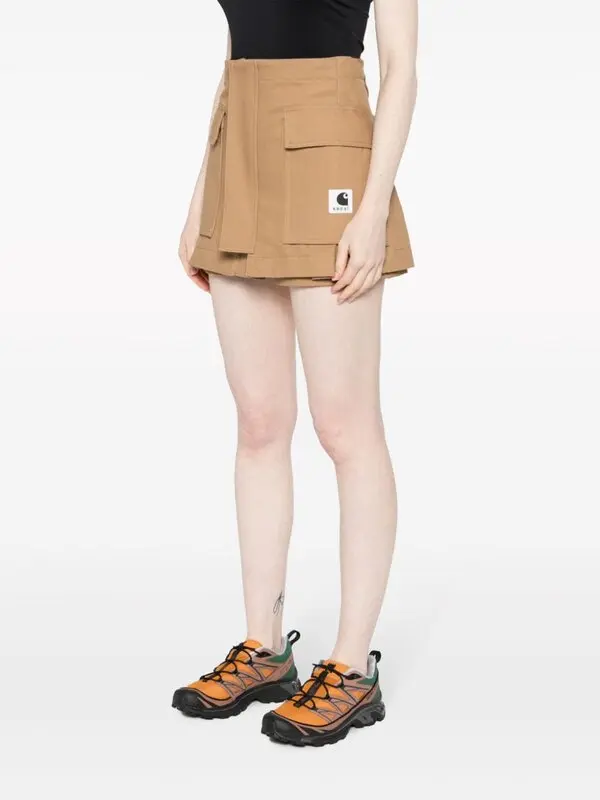 Sacai X Carhartt Wip Duck Shorts In Brown - 69% Off | Editorialist
