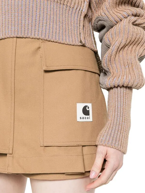 Sacai X Carhartt Wip Duck Shorts In Brown - 69% Off | Editorialist