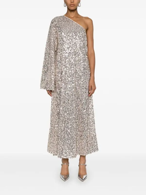 ROTATE BY BIRGER CHRISTENSEN Sequin Embellished One-shoulder Dress