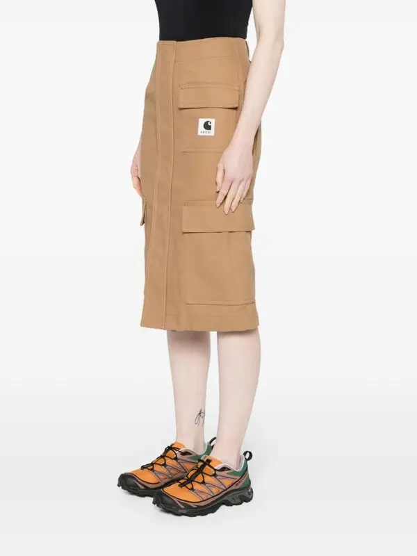 Sacai X Carhartt Wip Duck Skirt In Brown - 59% Off | Editorialist