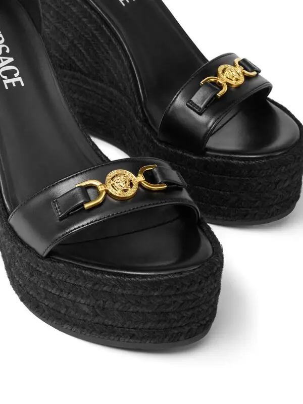 Versace Medusa '95 Wedge Espadrilles - Black