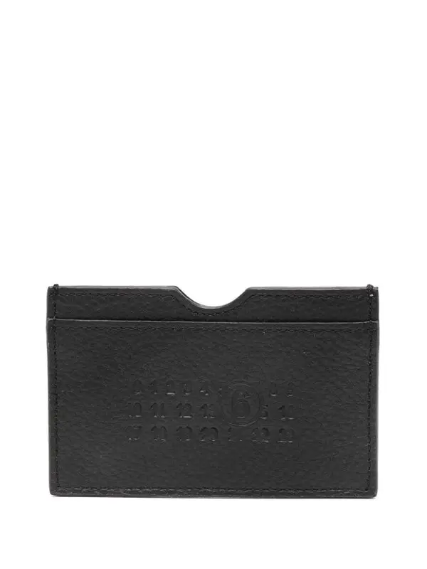 MAISON MARGIELA Numbers-motif Leather Card Holder - Black
