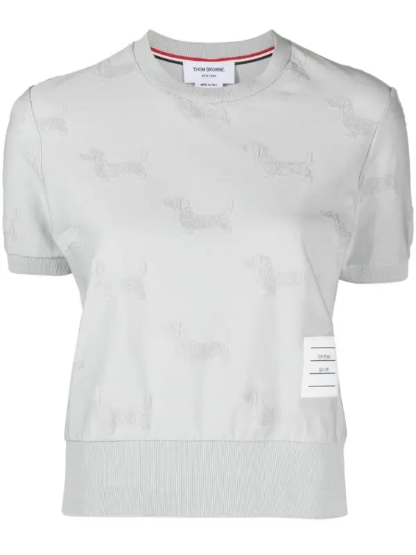 Thom Browne Hector Jacquard-terry T-shirt