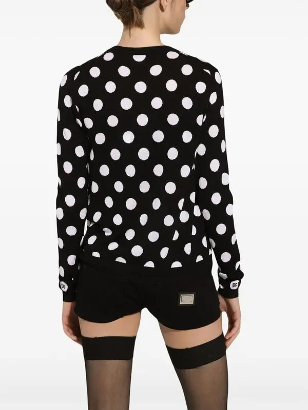 Dolce & Gabbana Polka-dot Cardigan - Black