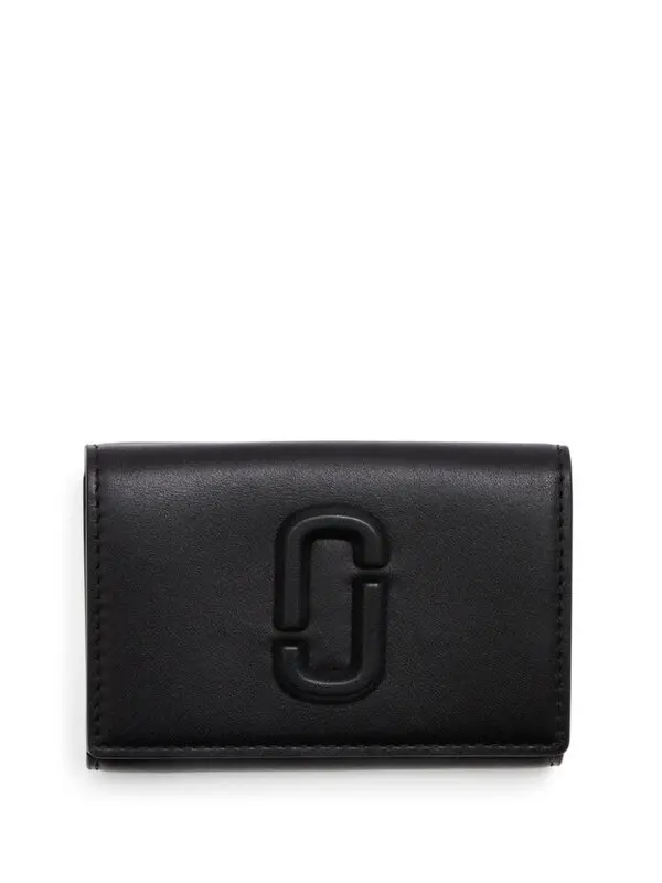 Marc Jacobs The Leather J Marc Tri-fold Wallet - Black