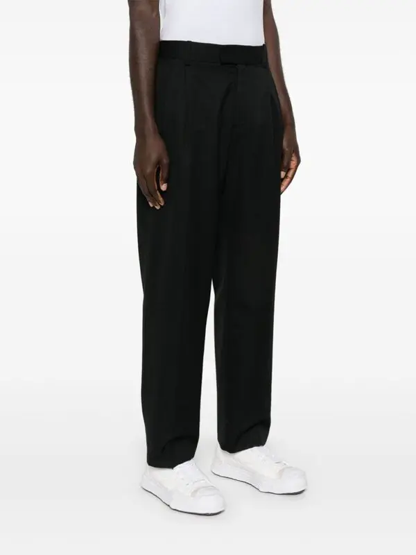 Drole De Monsieur Logo-embroidered Trousers - Black