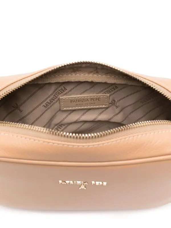Patrizia Pepe Leather Crossbody Bag - Neutrals