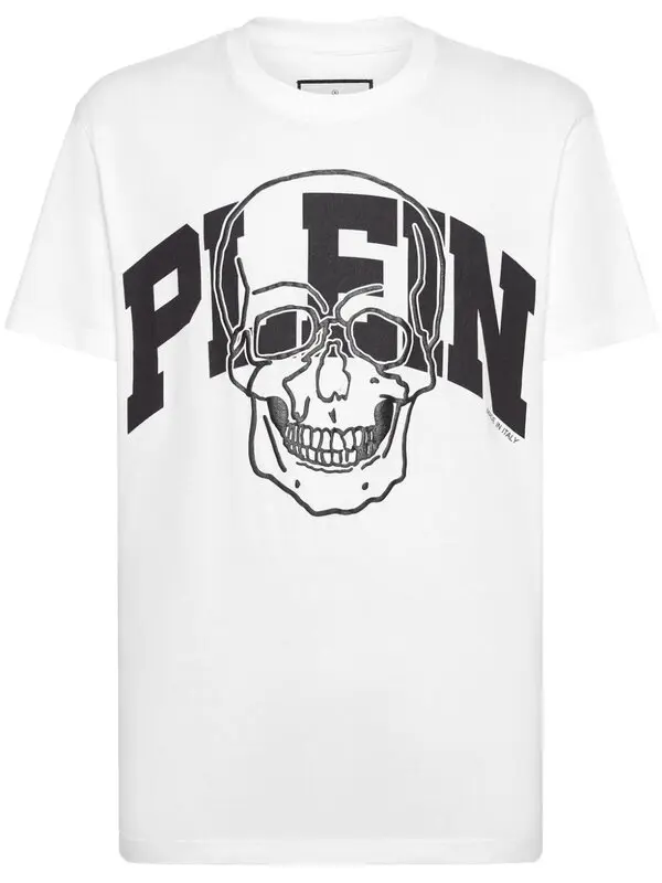 Philipp Plein Skull-print Cotton T-shirt - White