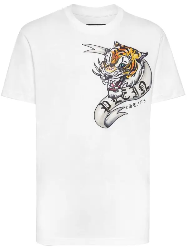 Philipp Plein Graphic-print Cotton T-shirt - White