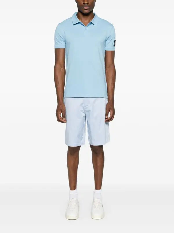 Calvin Klein Logo-patch Piqué Polo Shirt - Blue