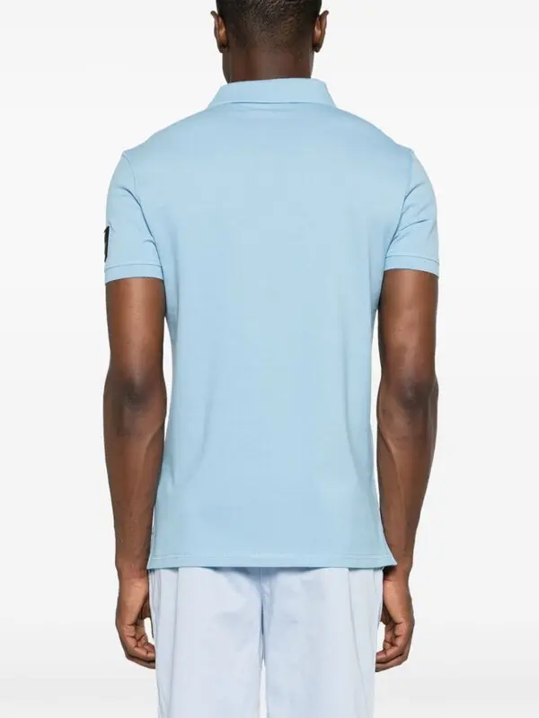 Calvin Klein Logo-patch Piqué Polo Shirt - Blue