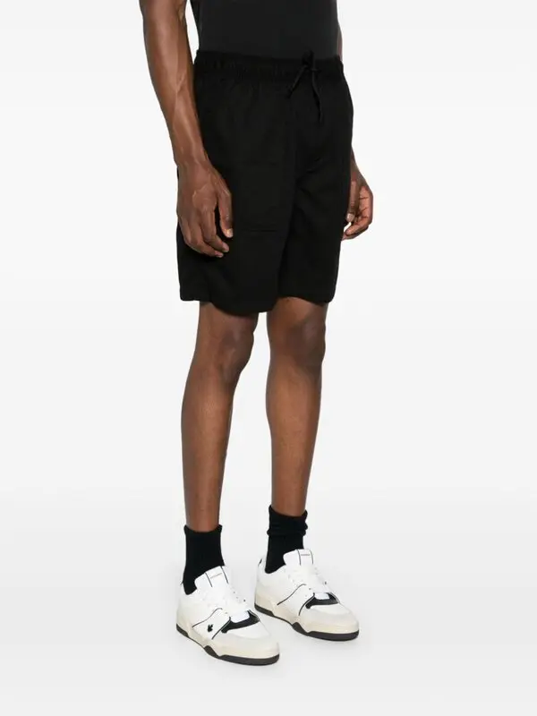 Calvin Klein Logo-patch Twill Bermuda Shorts - Black
