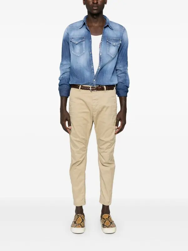 Dsquared2 Stonewashed Denim Shirt - Blue