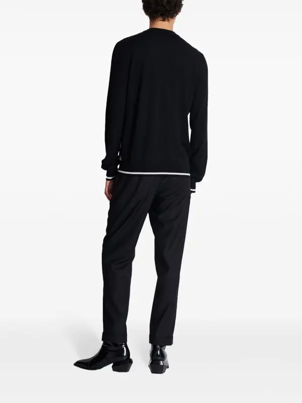 Balmain Paris Diamond Wool Jacquard Jumper
