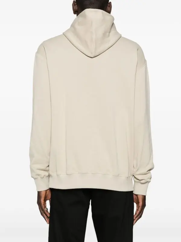 VTMNTS Logo-print Cotton Hoodie - Neutrals