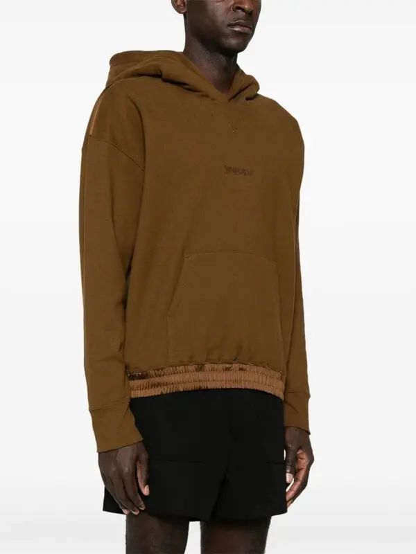 Saint Laurent Logo-embroidered Cotton Hoodie